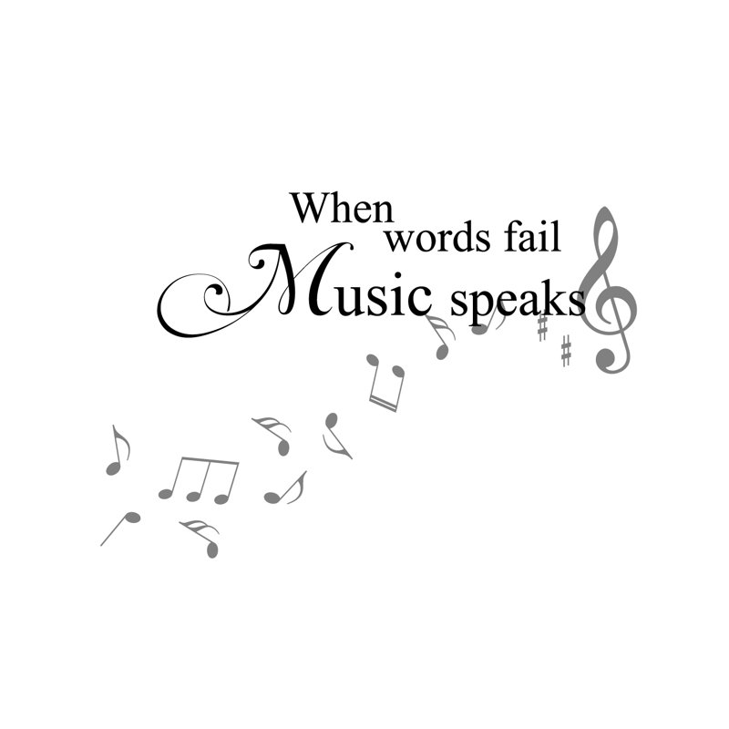 FiresideHome When Words Fail, Music Speaks Wall Decal & Reviews | Wayfair