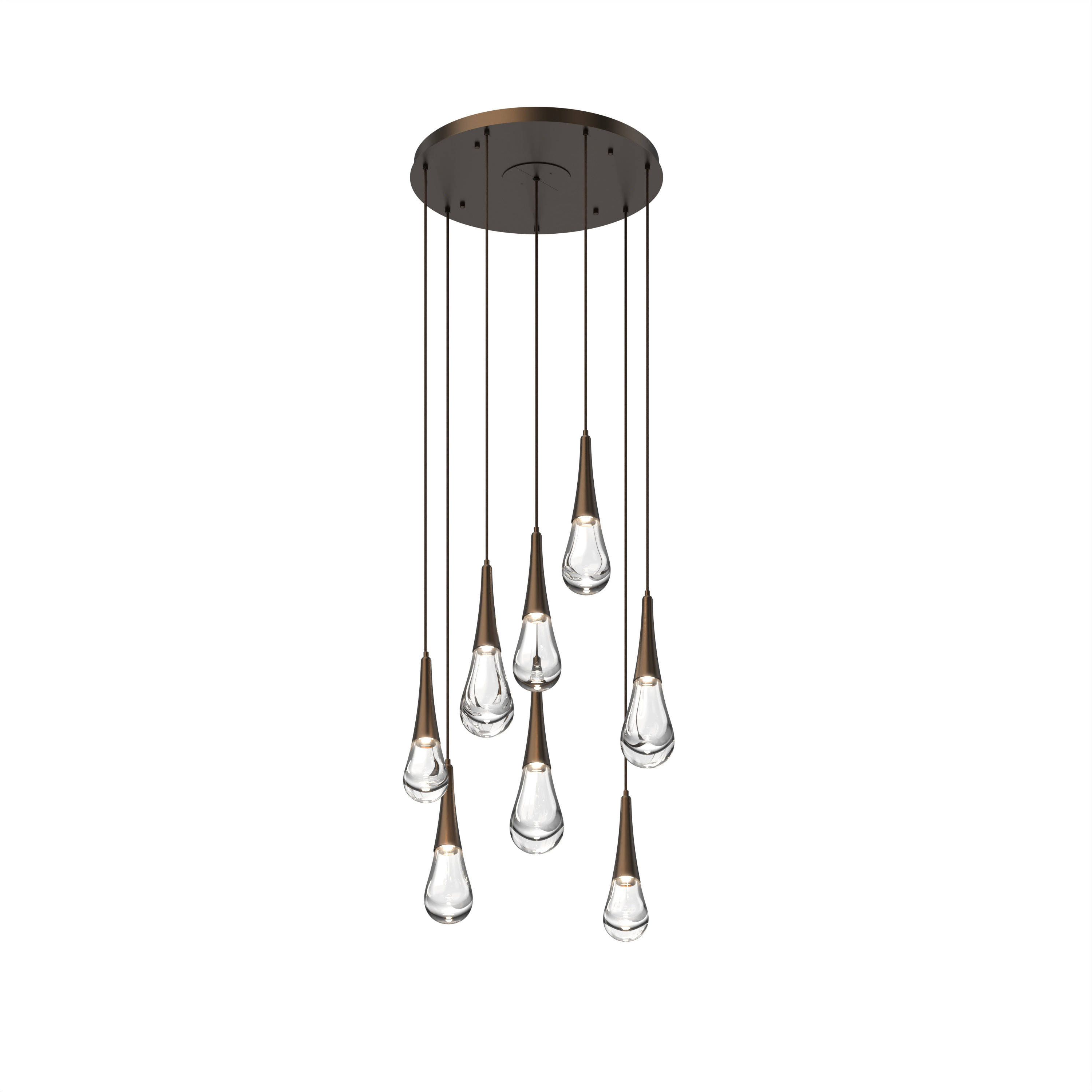 Hammerton Studio Raindrop 3 - Light Cluster Teardrop LED Pendant | Wayfair