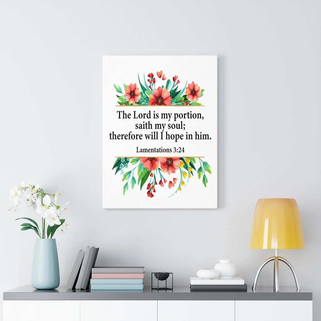 Trinx The Lord Is My Portion Lamentations 3:24 Christian Home Decor ...