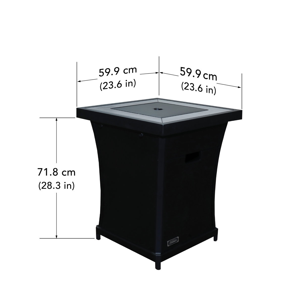 Sunbeam 28.3'' H x 23.6'' W Aluminum Outdoor Fire Pit with Lid ...