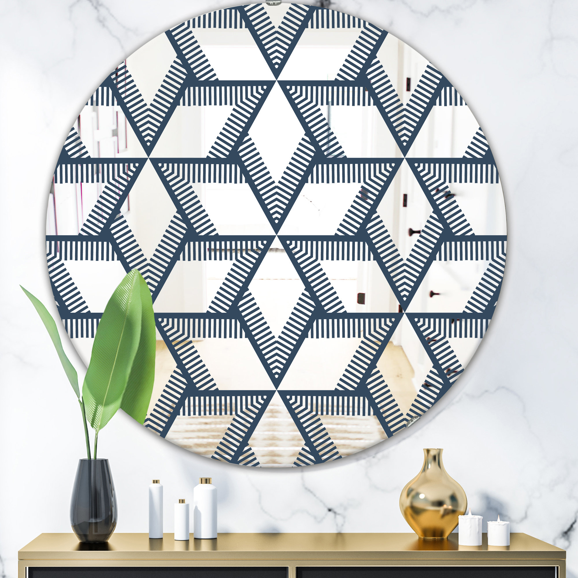 East Urban Home Rhombus Traditional Accent Mirror | Wayfair