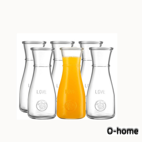 O-home 500 Ml Glass Carafe - 6 Pack - The LOVE Drink Pitcher And ...