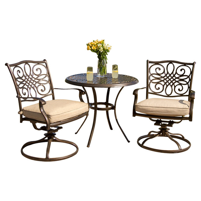 Fleur De Lis Living Carleton Round 2 - Person 32.6'' Long Bistro Set ...