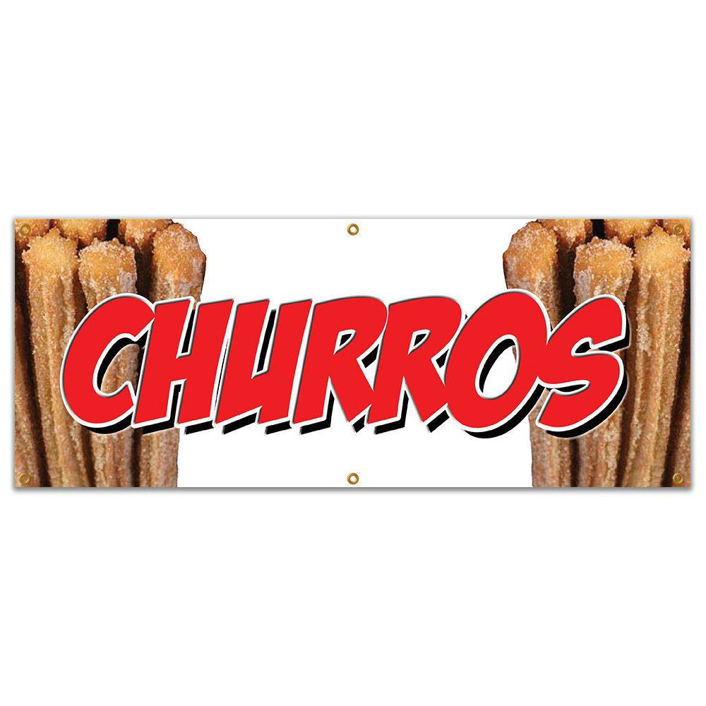 SignMission Heavy Duty Vinyl Churros Banner | Wayfair