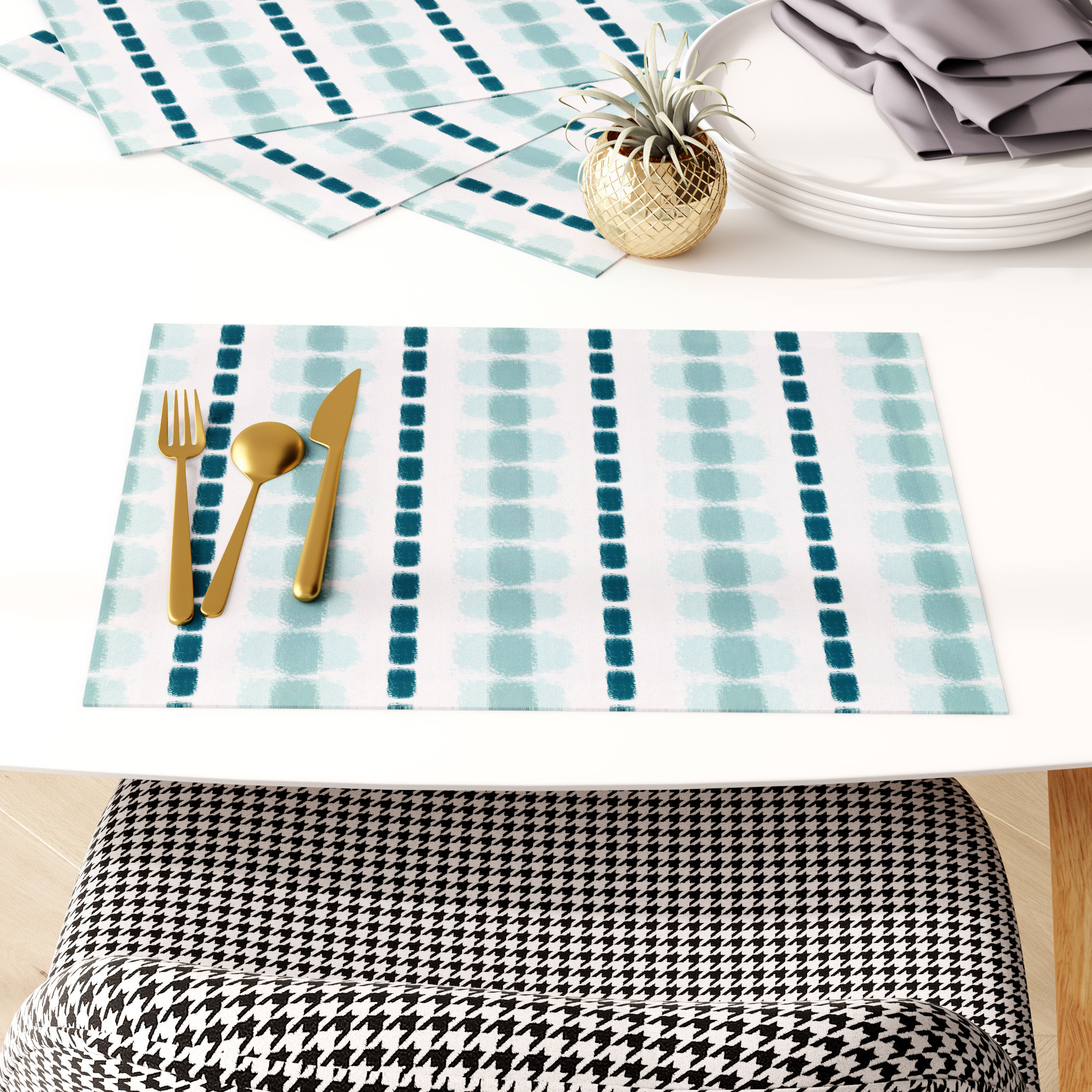 Beachcrest Home Normandie Polyester Striped Rectangular Placemat ...