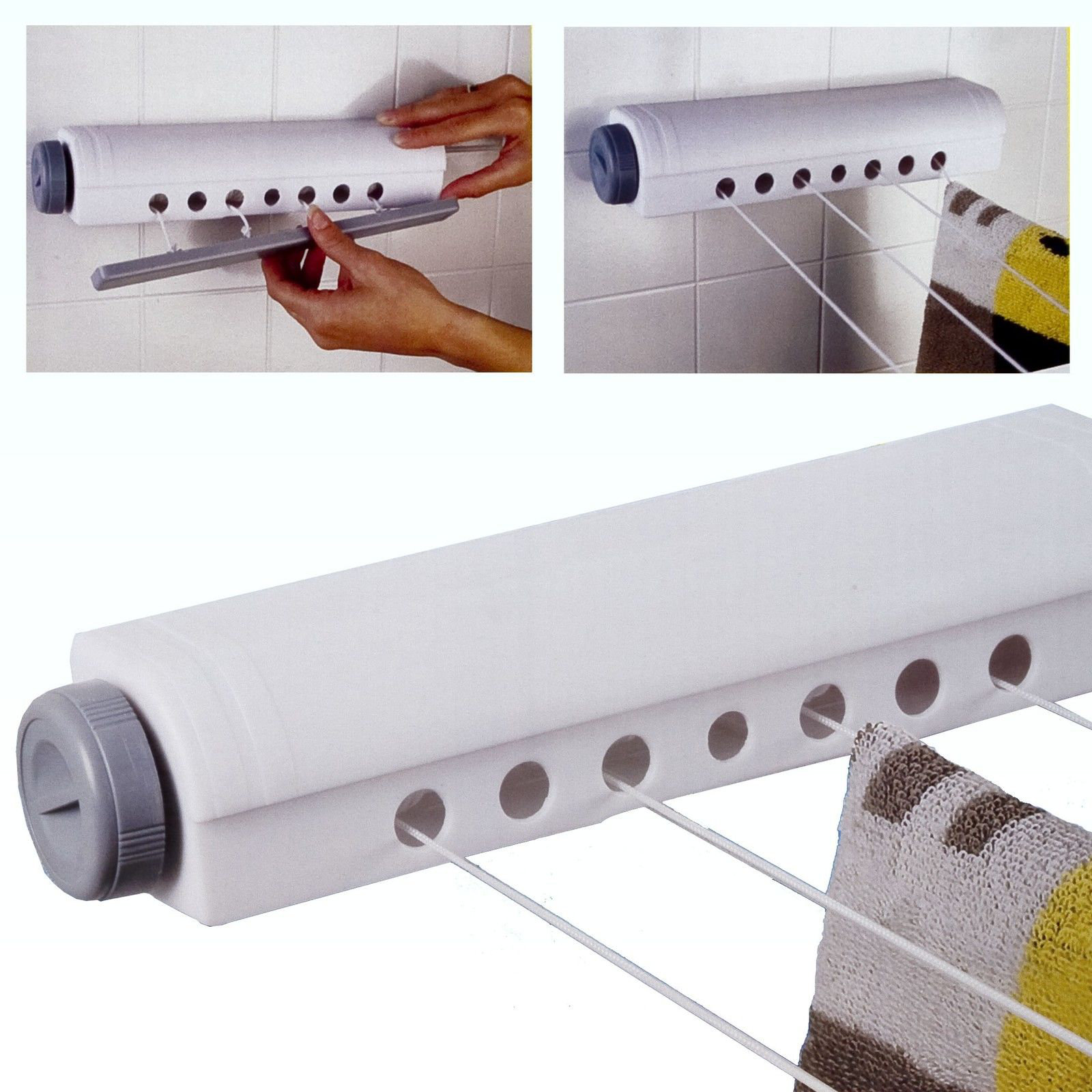 Symple Stuff Automatic Washing Line Wall-Mounted Drying Rack & Reviews ...