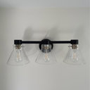 Greyleigh™ Finnley 3 - Light Dimmable Matte Black Vanity Light ...