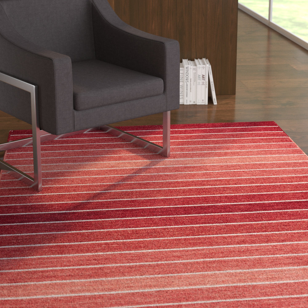 Winston Porter Theophania Handmade Flatweave Wool Red Rug & Reviews ...