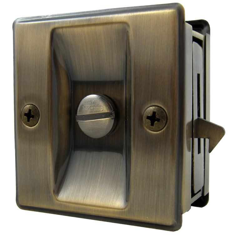 Stone Harbor Hardware Square Pocket Door Lock & Reviews | Wayfair