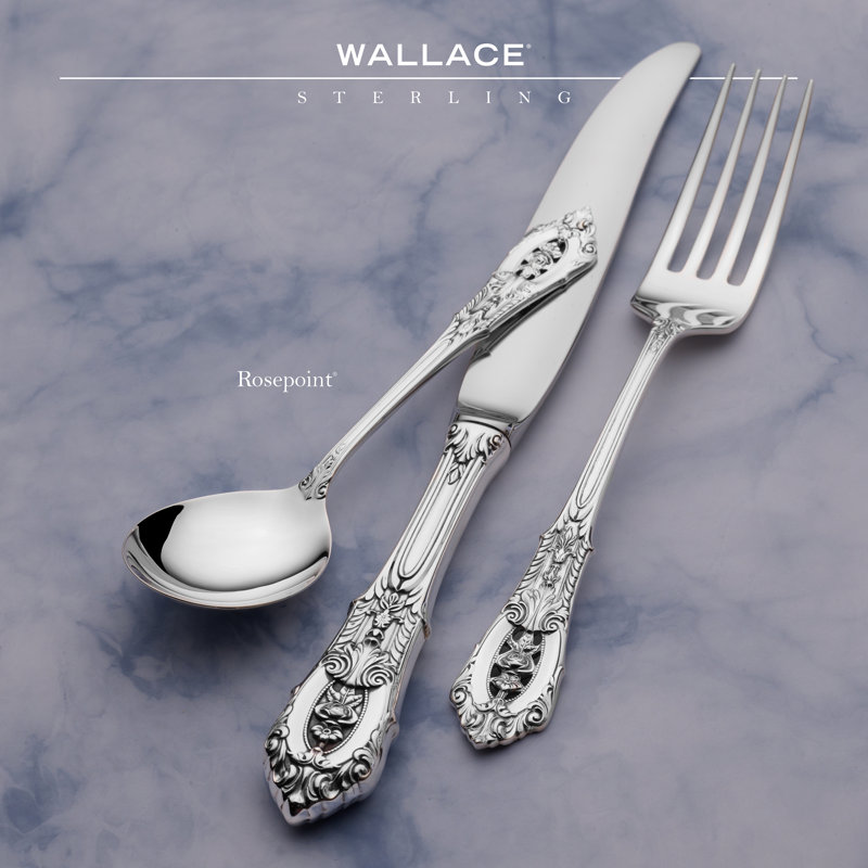 Wallace Sterling Silver Rose Point Flatware Set | Wayfair