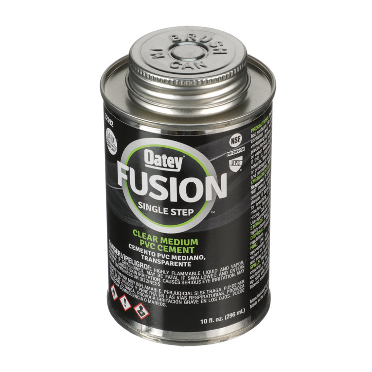 Oatey 10 Oz. Fusion One-Step Clear Pvc Cement | Wayfair