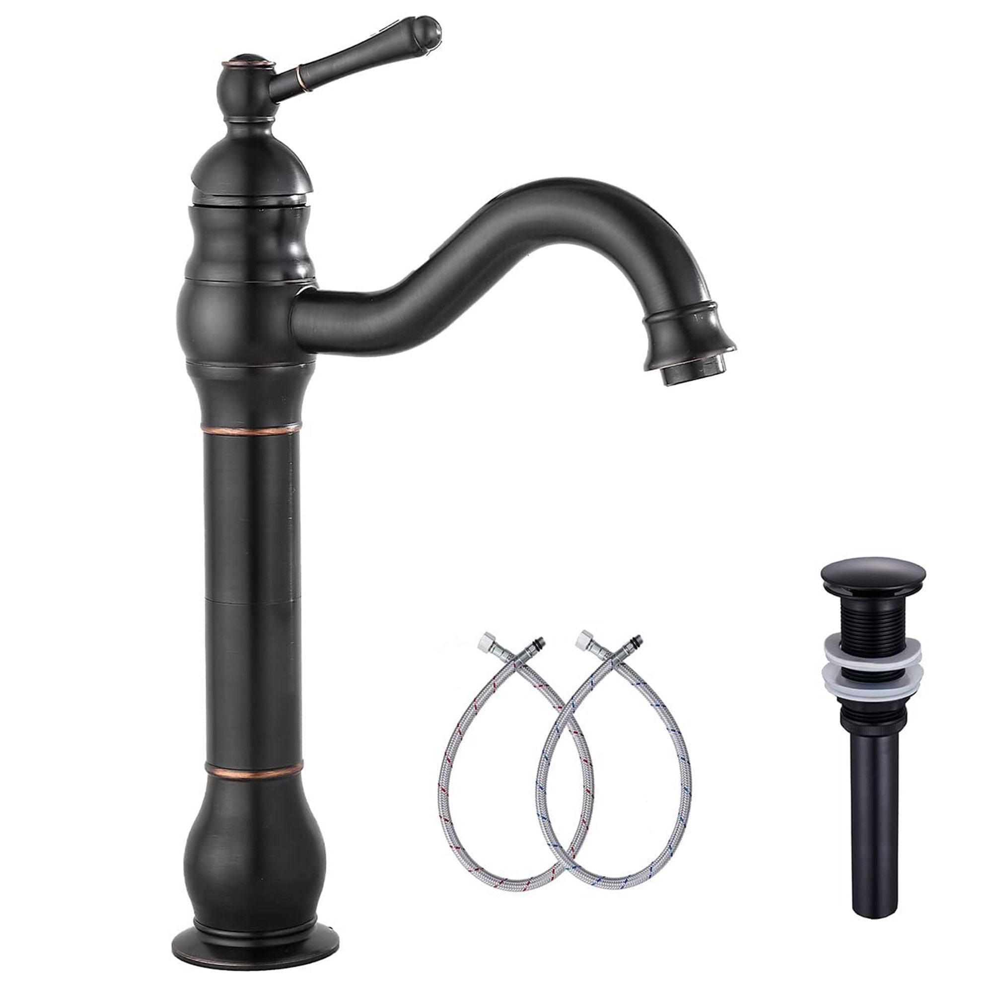 UFINE Vessel Sink Faucet Single-handle Bathroom Faucet with Drain ...