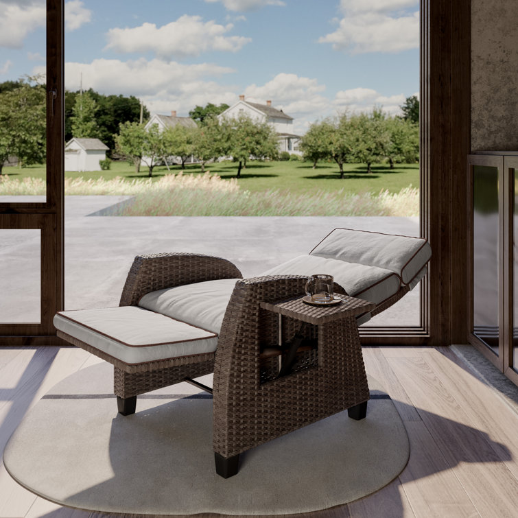 Red Barrel Studio® Adjustable Patio Chair with Cushions & Reviews | Wayfair