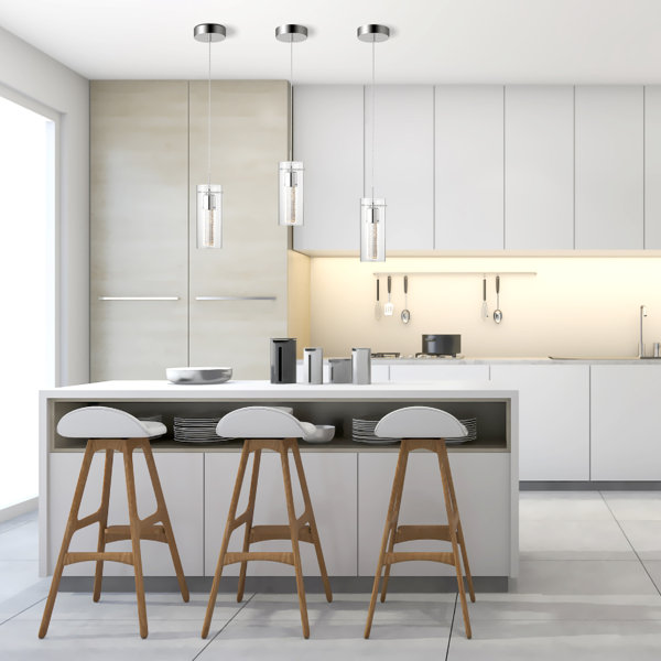 Wrought Studio Hughesville Droplet Infused Glass 1 Light Led Pendant ...