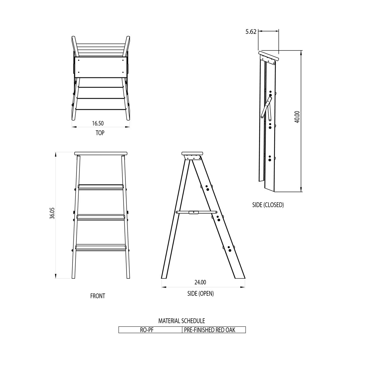 Putnam Rolling Ladder Co 36" Folding 3 Step Wood Step Stool With 250 Lb ...
