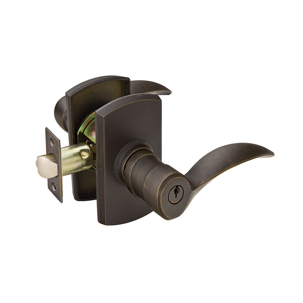 Emtek Durango Keyed (Entry) Door Lever with Rosette | Wayfair