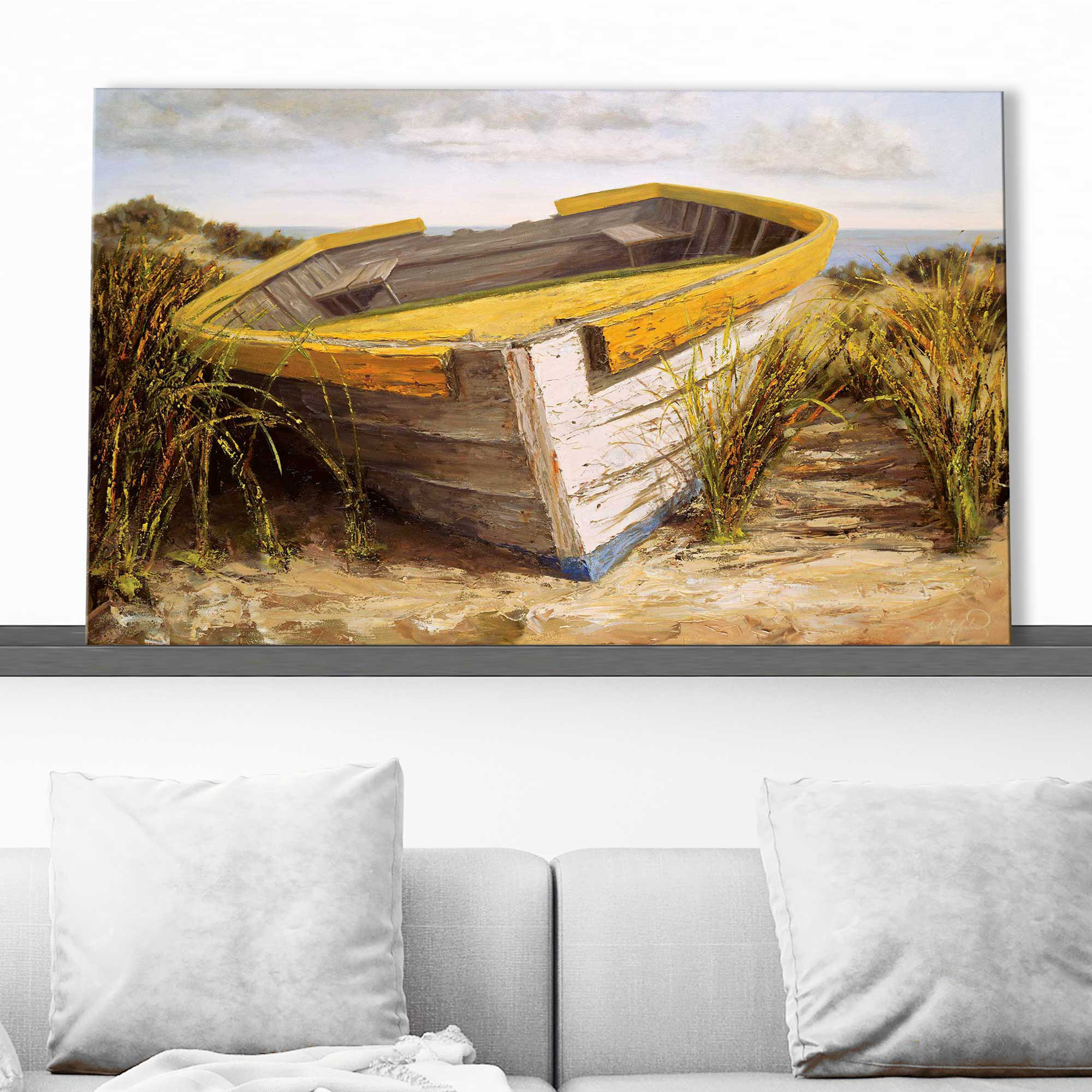 Longshore Tides Vineyard Launch by Karl Soderlund - Painting | Wayfair