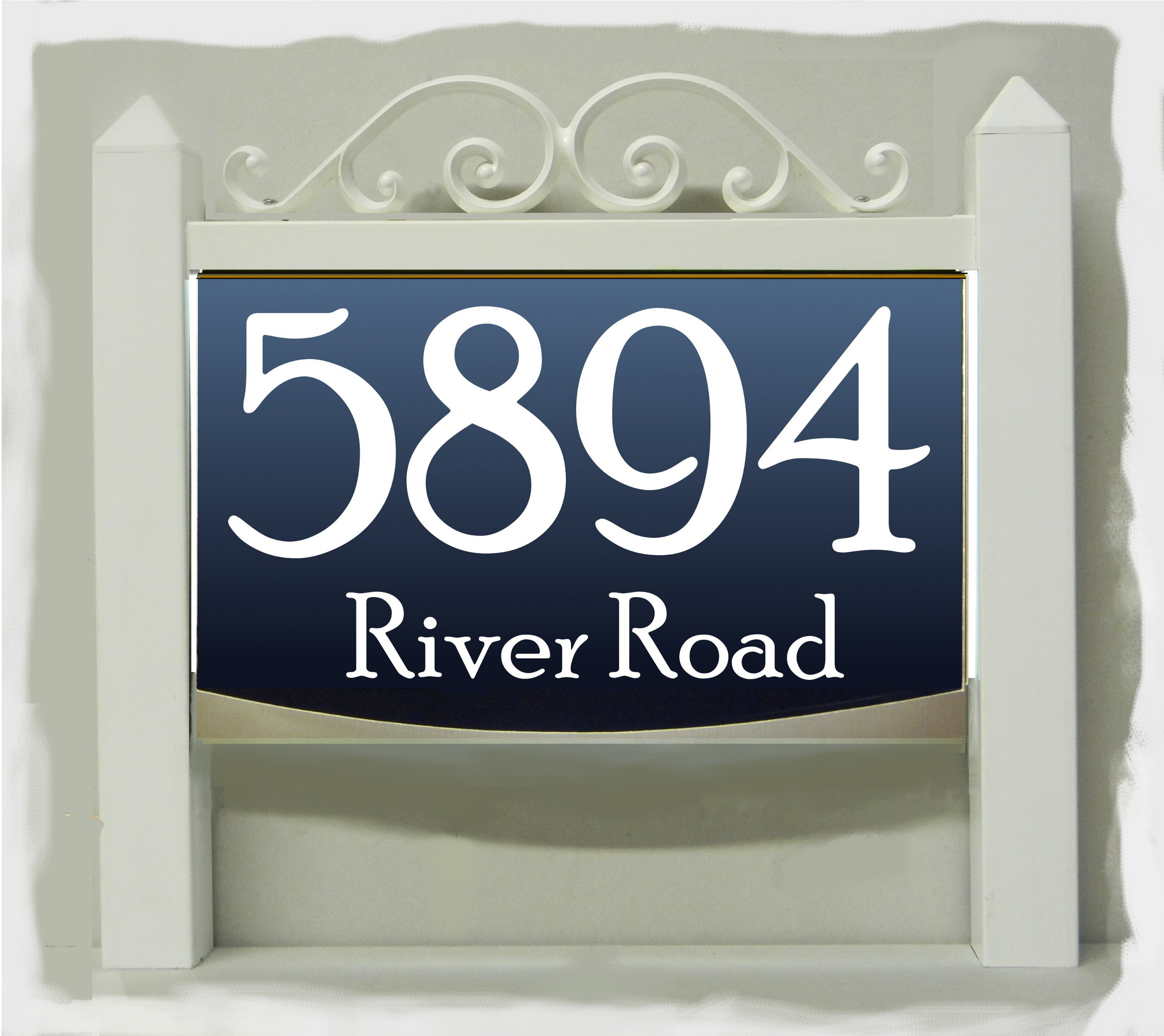 EZStreetSigns Traditional LED address sign with landscape light adapter ...