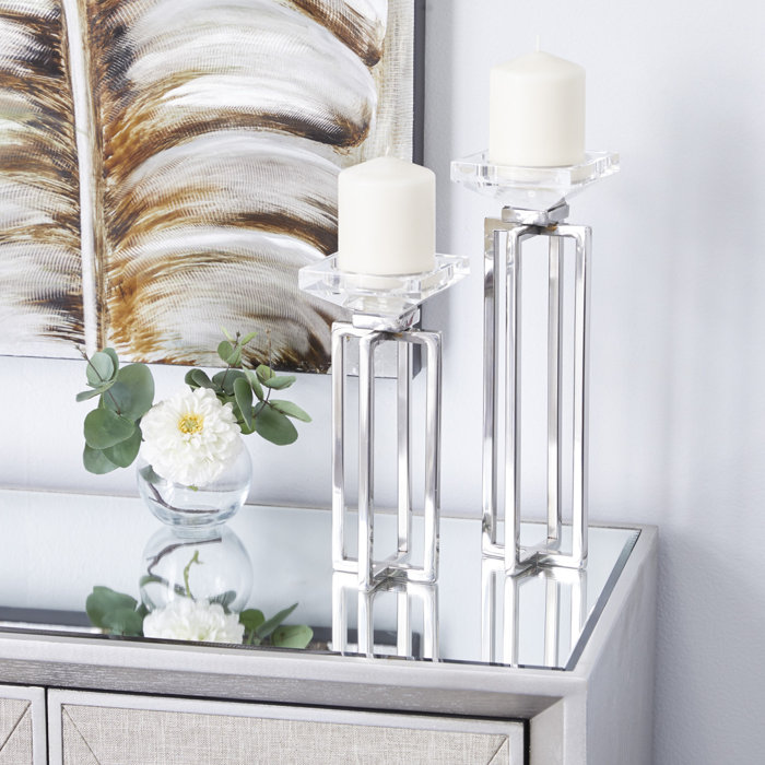 Latitude Run® 2 Piece Stainless Steel Tabletop Votive Holder Set | Wayfair