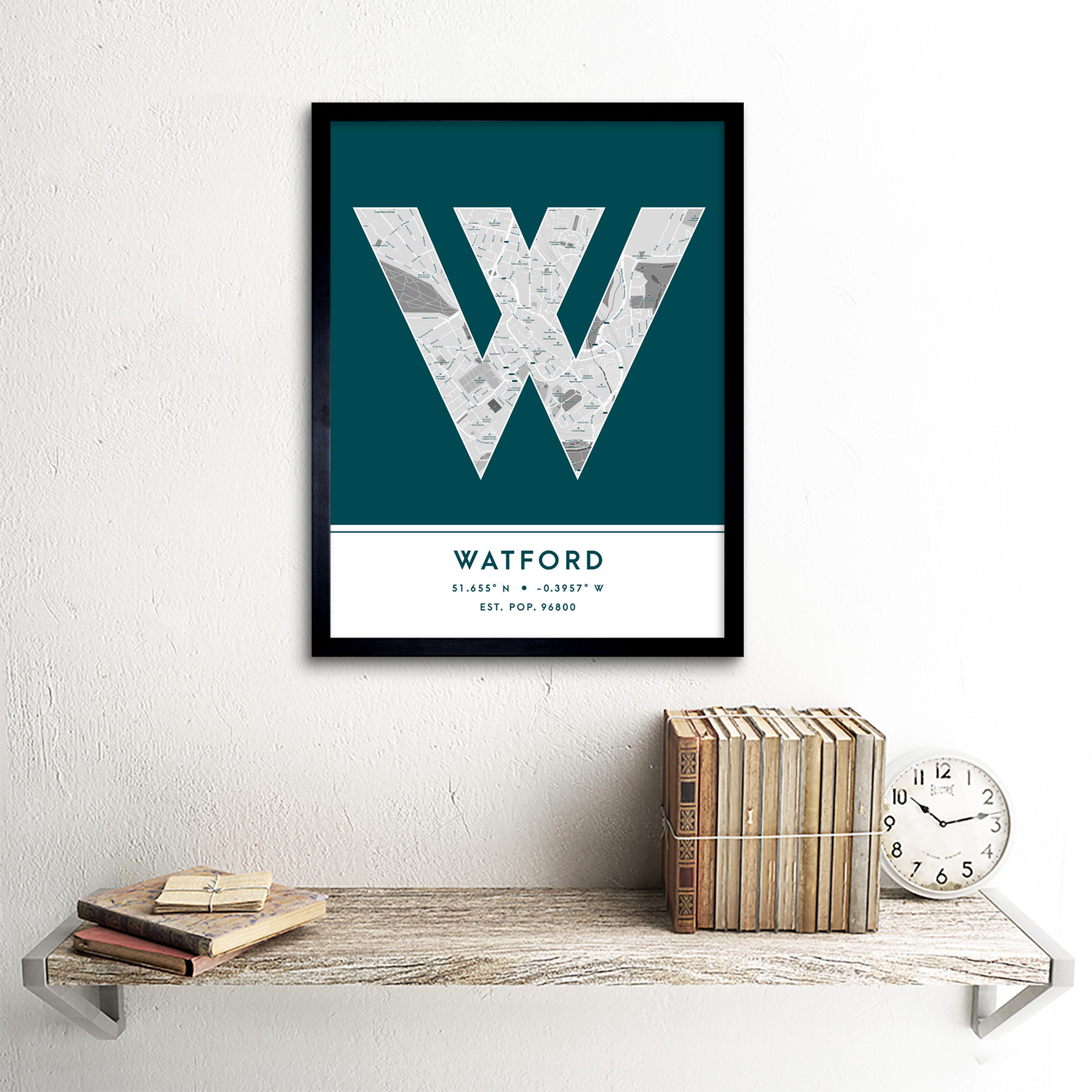 Wee Blue Coo Watford City Map Watford England United Kingdom City Map ...