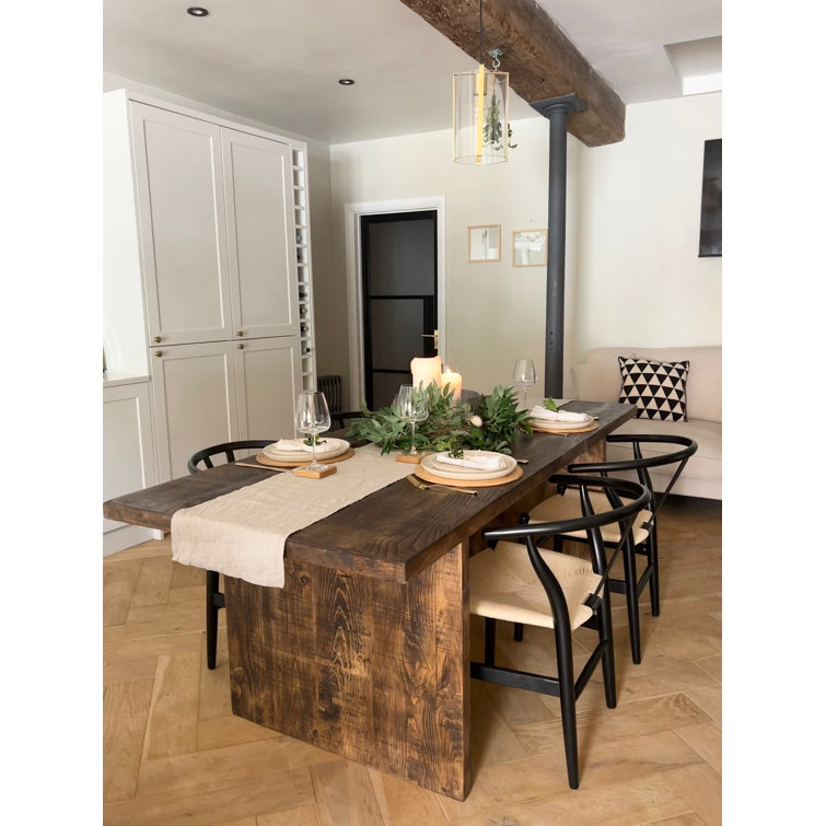 August Grove Solid Pine Waterfall Table | Wayfair.co.uk