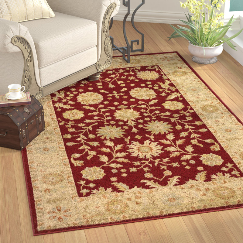 Astoria Grand Balthrop Hand-Tufted Wool Red/Gold Area Rug & Reviews ...