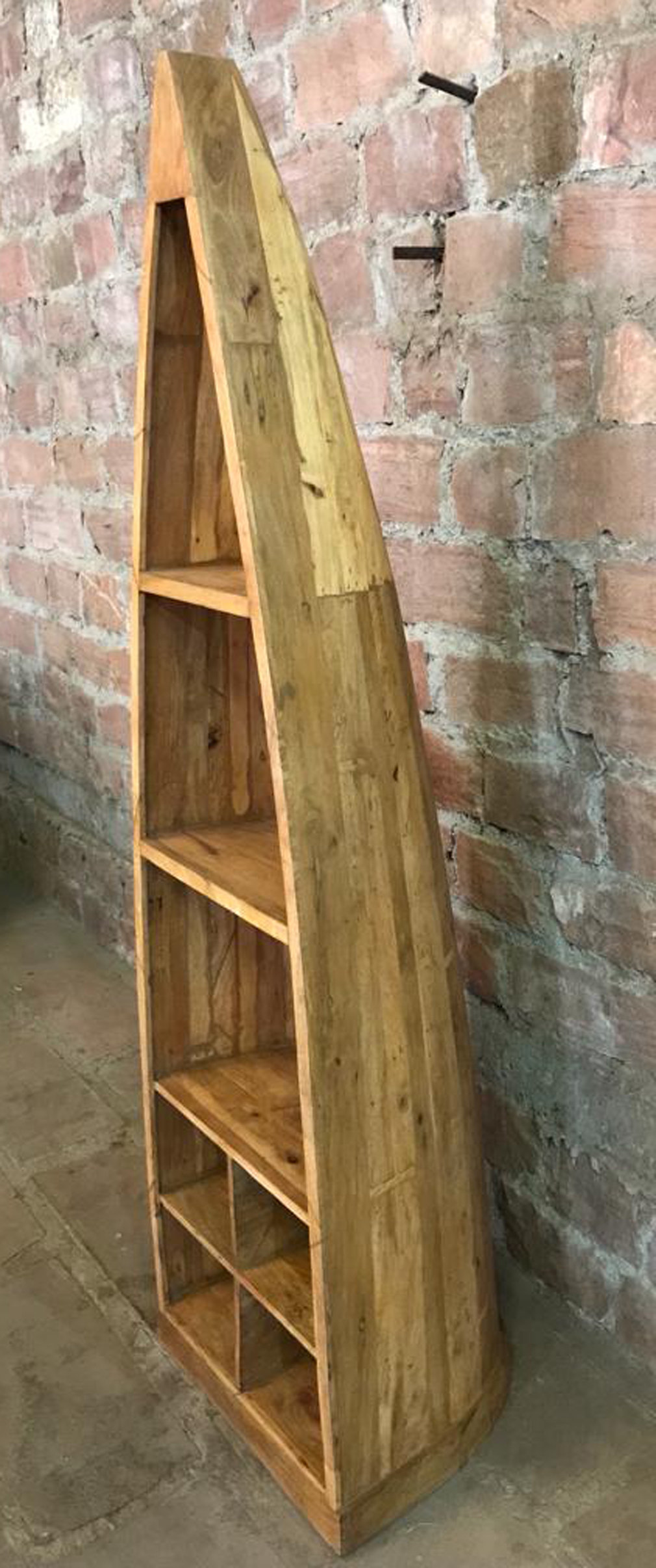 Union Rustic Giustina 208Cm H x 59Cm W Solid Wood Boat Bookcase ...