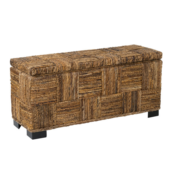 Wicker-bench-storage | Wayfair