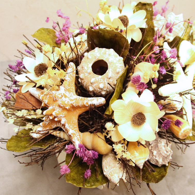 Primrue Seashell Mixed Floral Arrangement | Wayfair