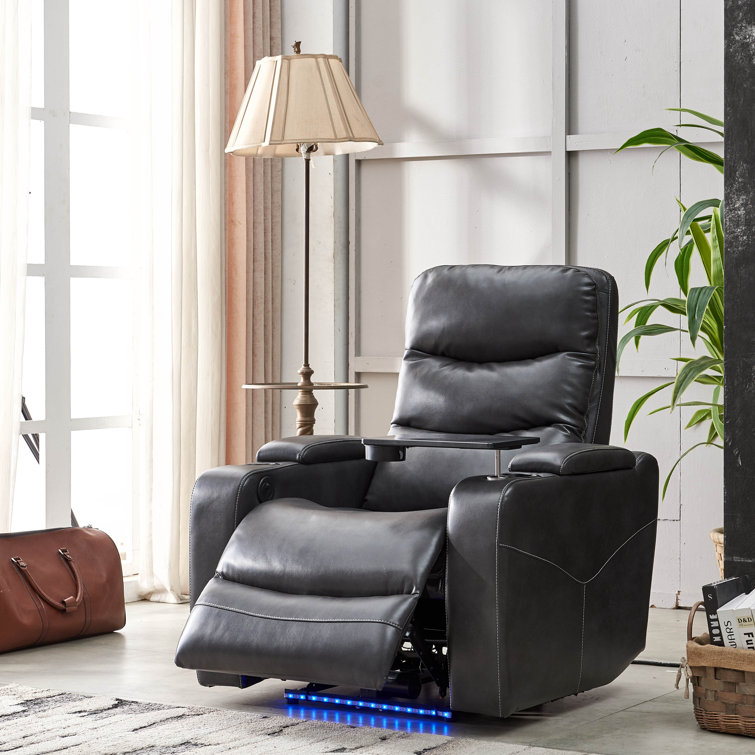 Red Barrel Studio® Ventresca Faux Leather Individual Seat Home Theater ...