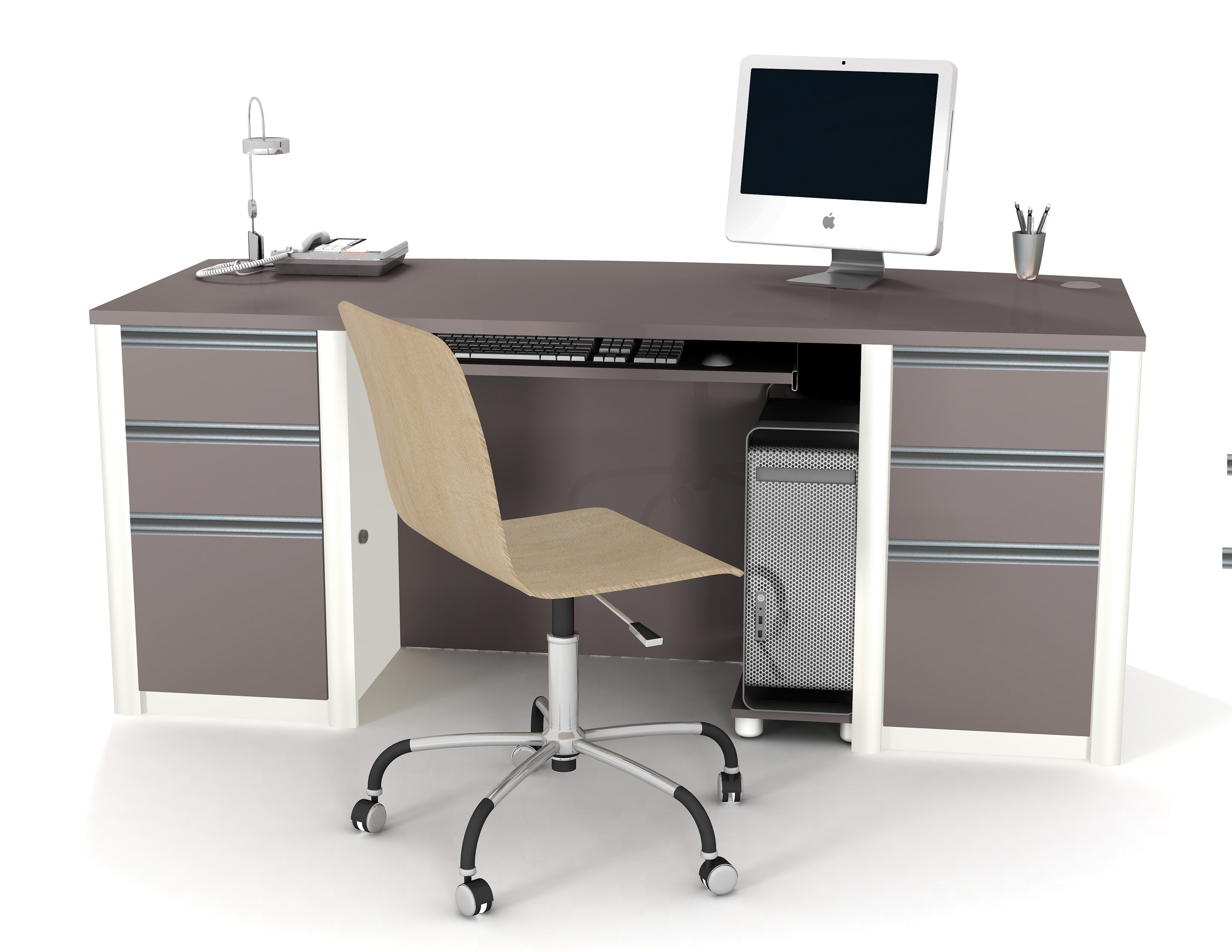 Orren Ellis Aurea Executive Desk & Reviews | Wayfair