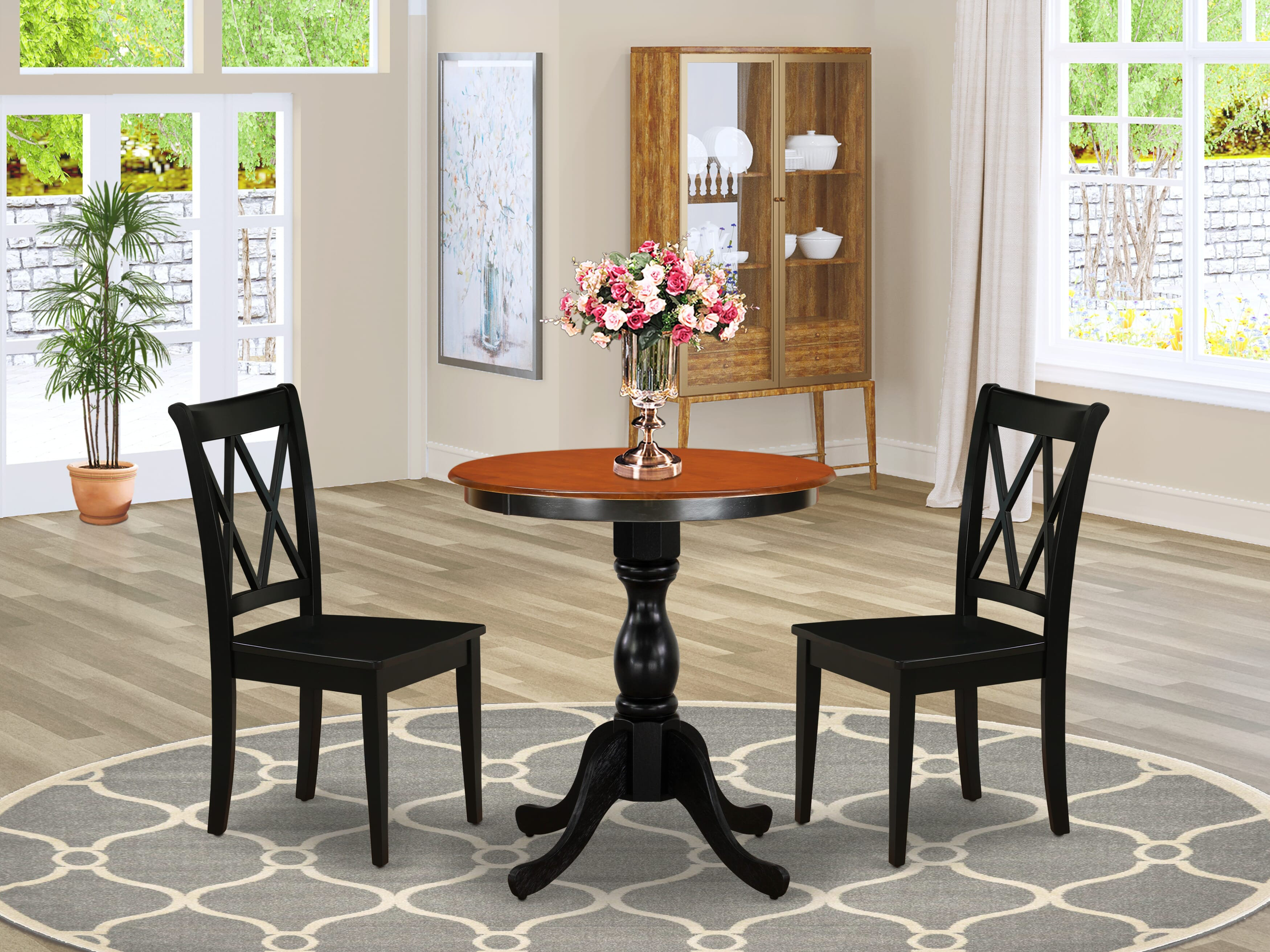 Alcott Hill® Adelo 2 - Person Solid Wood Dining Set | Wayfair