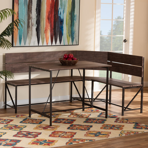 Latitude Run® Aidana 3 - Person Counter Height Breakfast Nook Dining ...