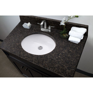 3S Stone 37'' Stone Single Bathroom Vanity Top with Sink | Wayfair