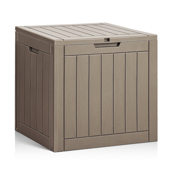 Homall 31 Gallons Gallon Water Resistant PVC Lockable Deck Box in Gray ...