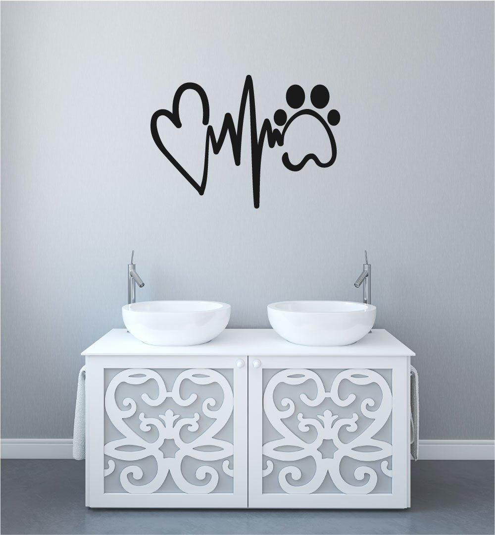 Wall Decals & Murals Wall Décor Home Décor Dog Paw Print Vinyl Wall ...