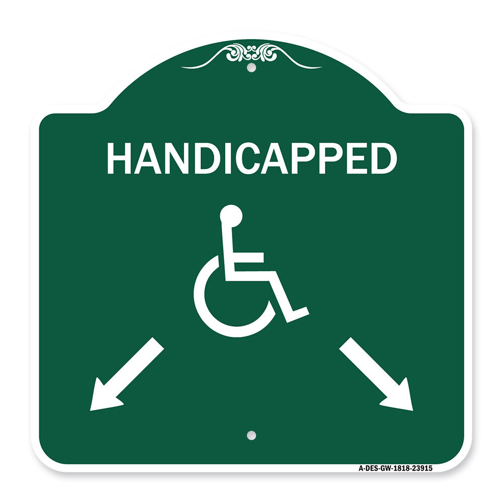 Signmission Designer Series Sign - Handicapped Parking With Double ...