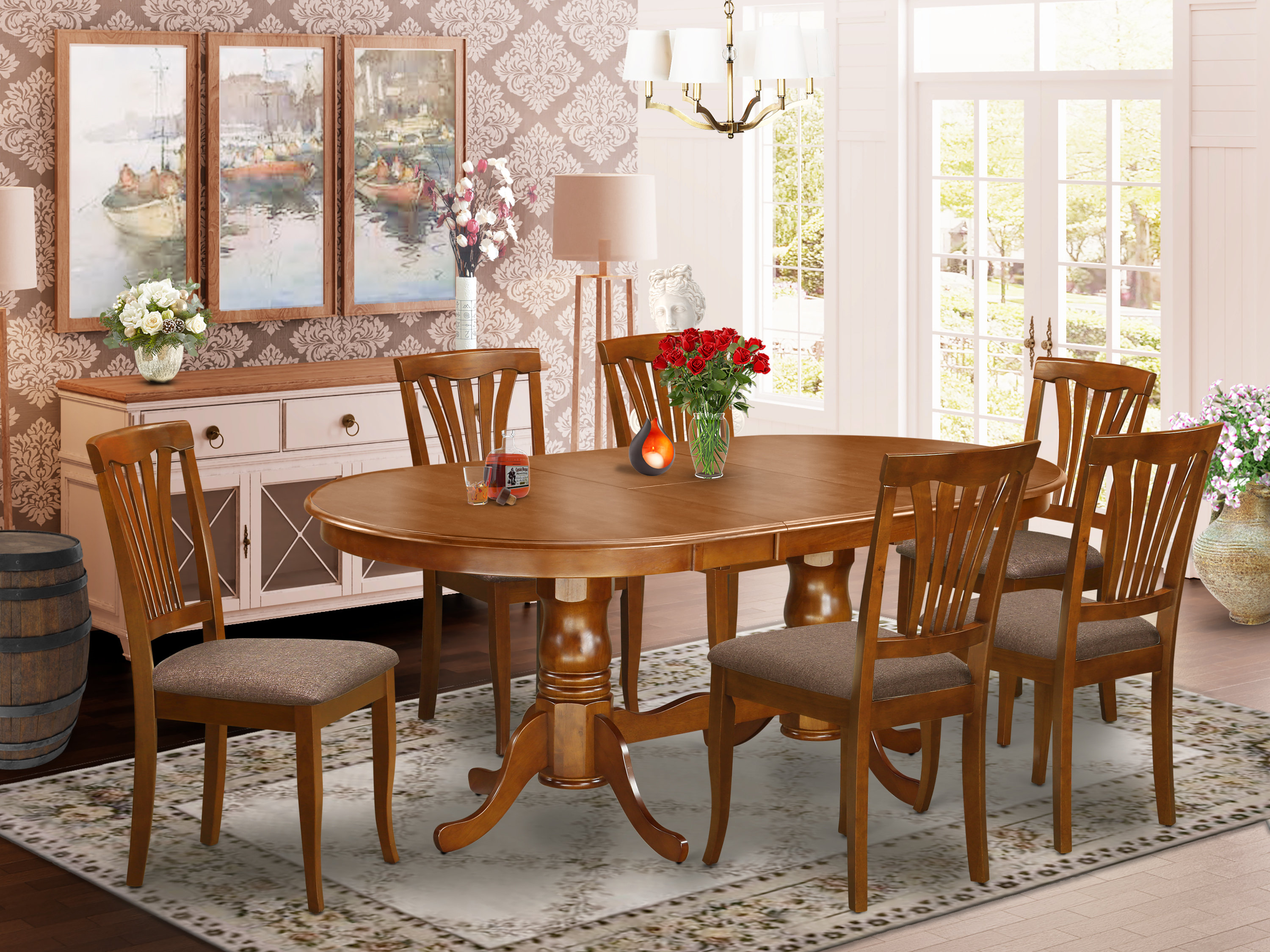 Lark Manor Ruhlman Butterfly Leaf Solid Wood Dining Set & Reviews | Wayfair