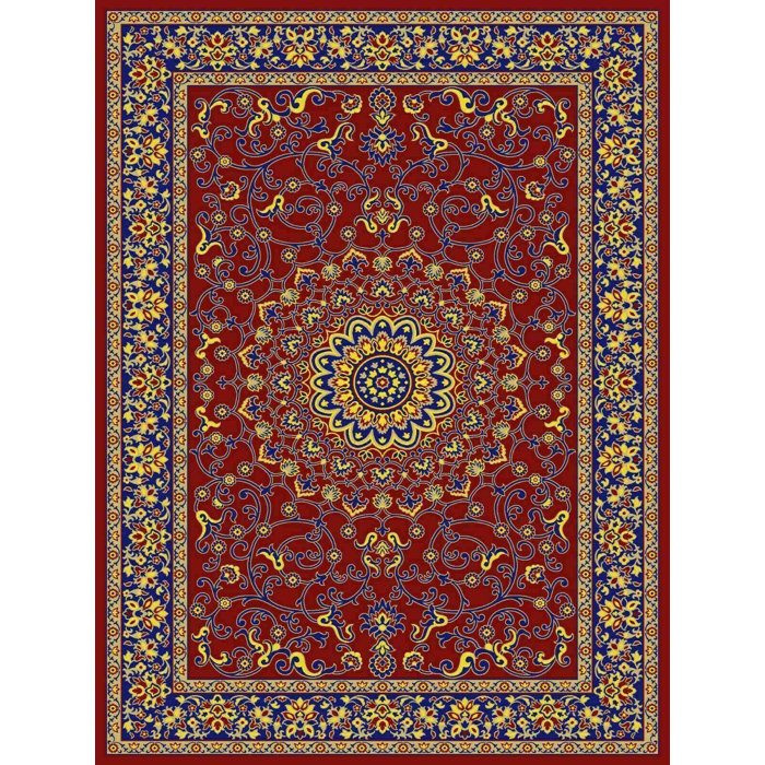World Menagerie Brisco Tufted Red/Blue/Yellow Rug | Wayfair.co.uk
