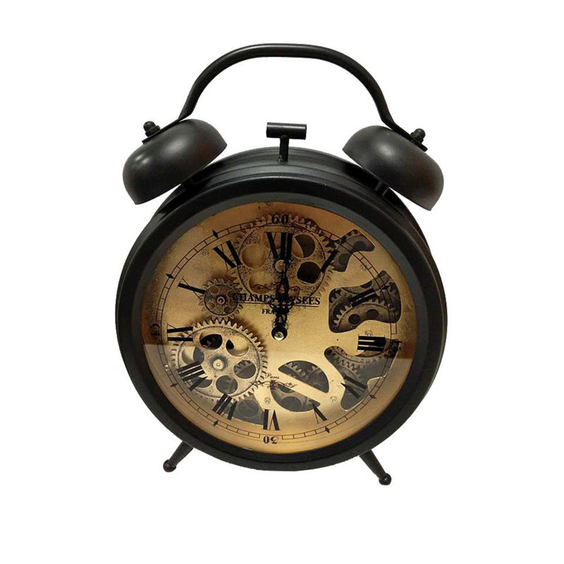 Borough Wharf Faux Alarm Skeleton Gear Clock | Wayfair.co.uk