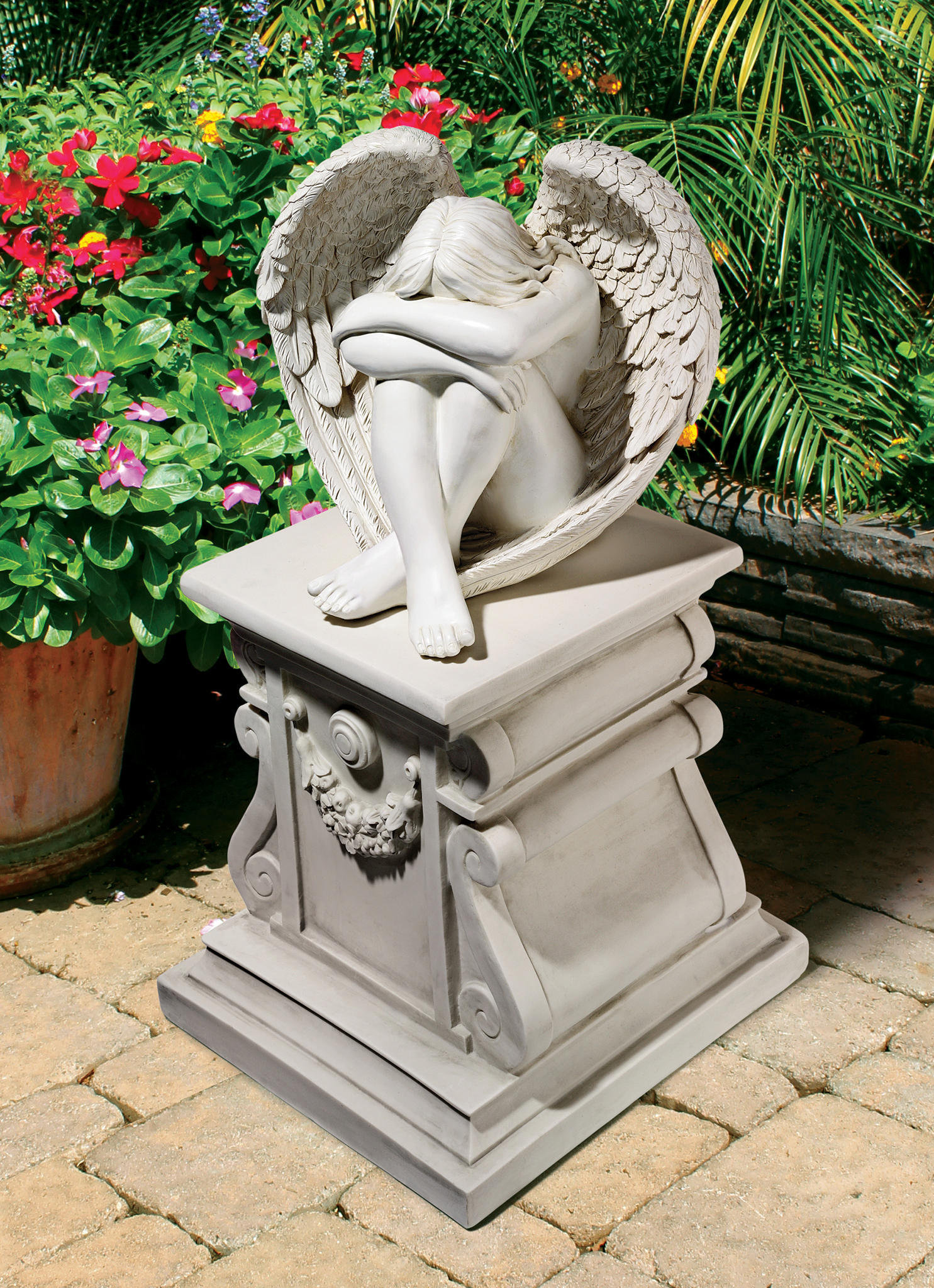 Design Toscano Serene Solitude Angel Statue & Reviews | Wayfair