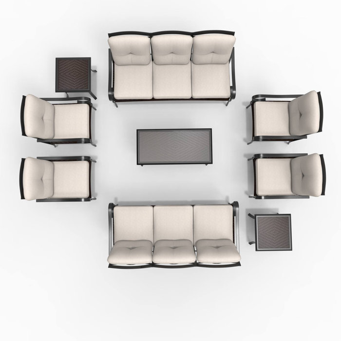 Red Barrel Studio® Metal 10 - Person Seating Group with Cushions | Wayfair