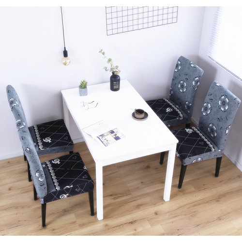 Red Barrel Studio® Box Cushion Dining Chair Slipcover & Reviews | Wayfair