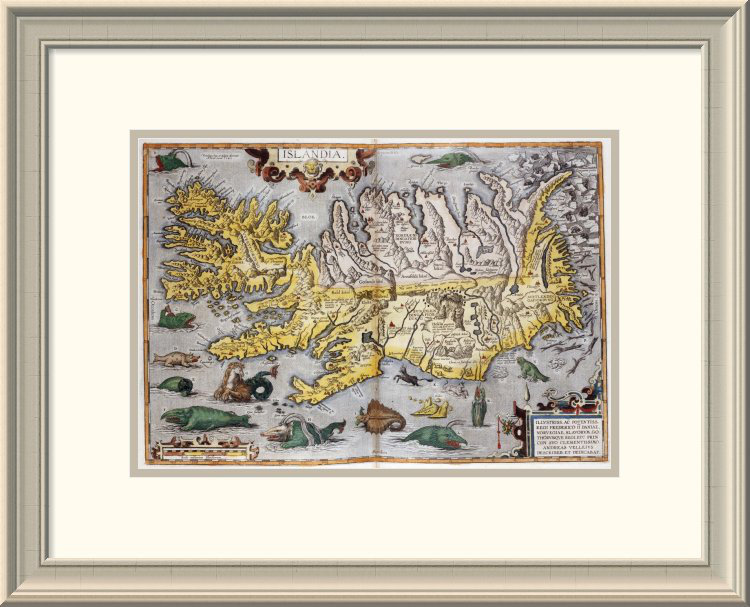 East Urban Home Hand Colored Map Of Iceland - Picture Frame Print | Wayfair