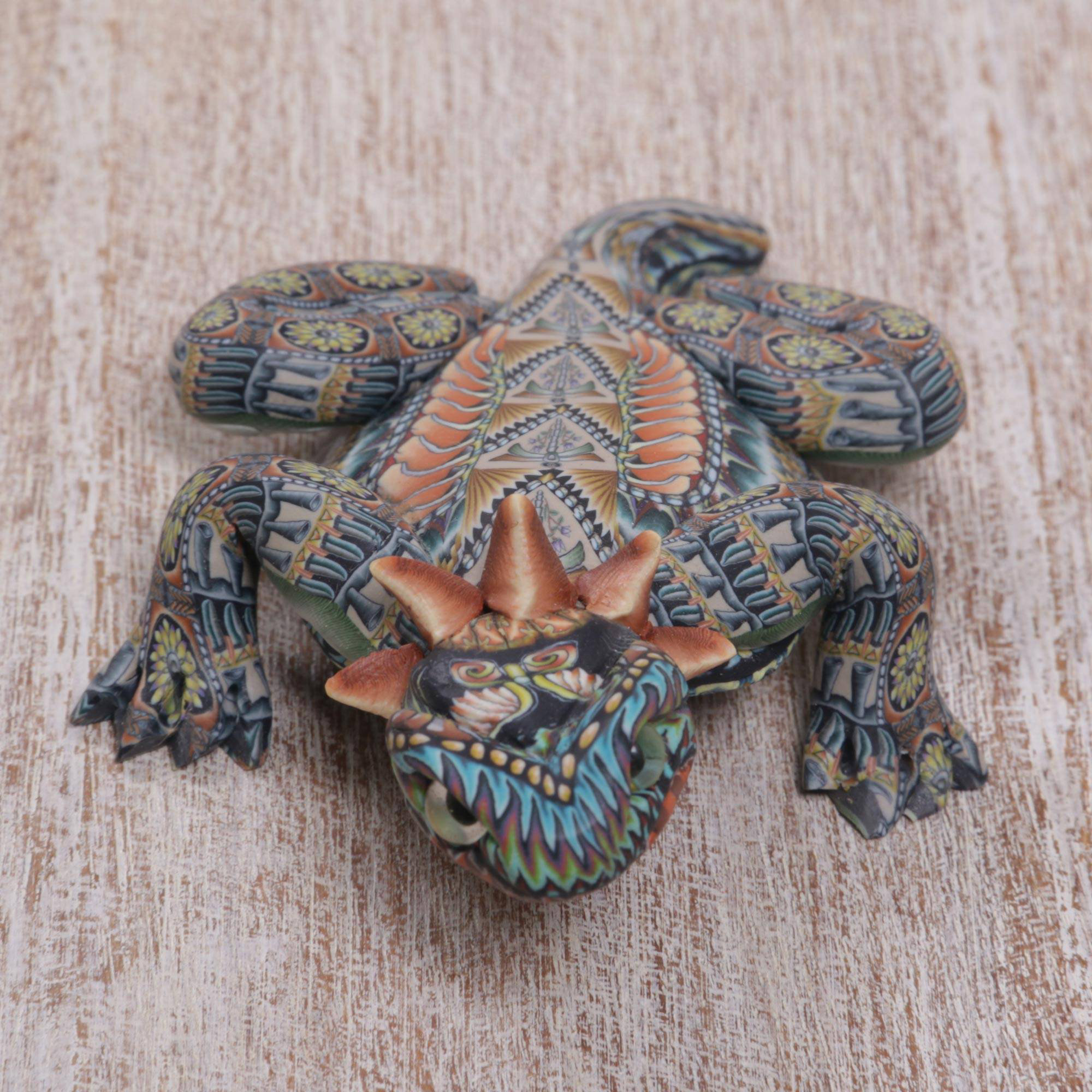 Bungalow Rose Horned Lizard Polymer Clay Sculpture | Wayfair