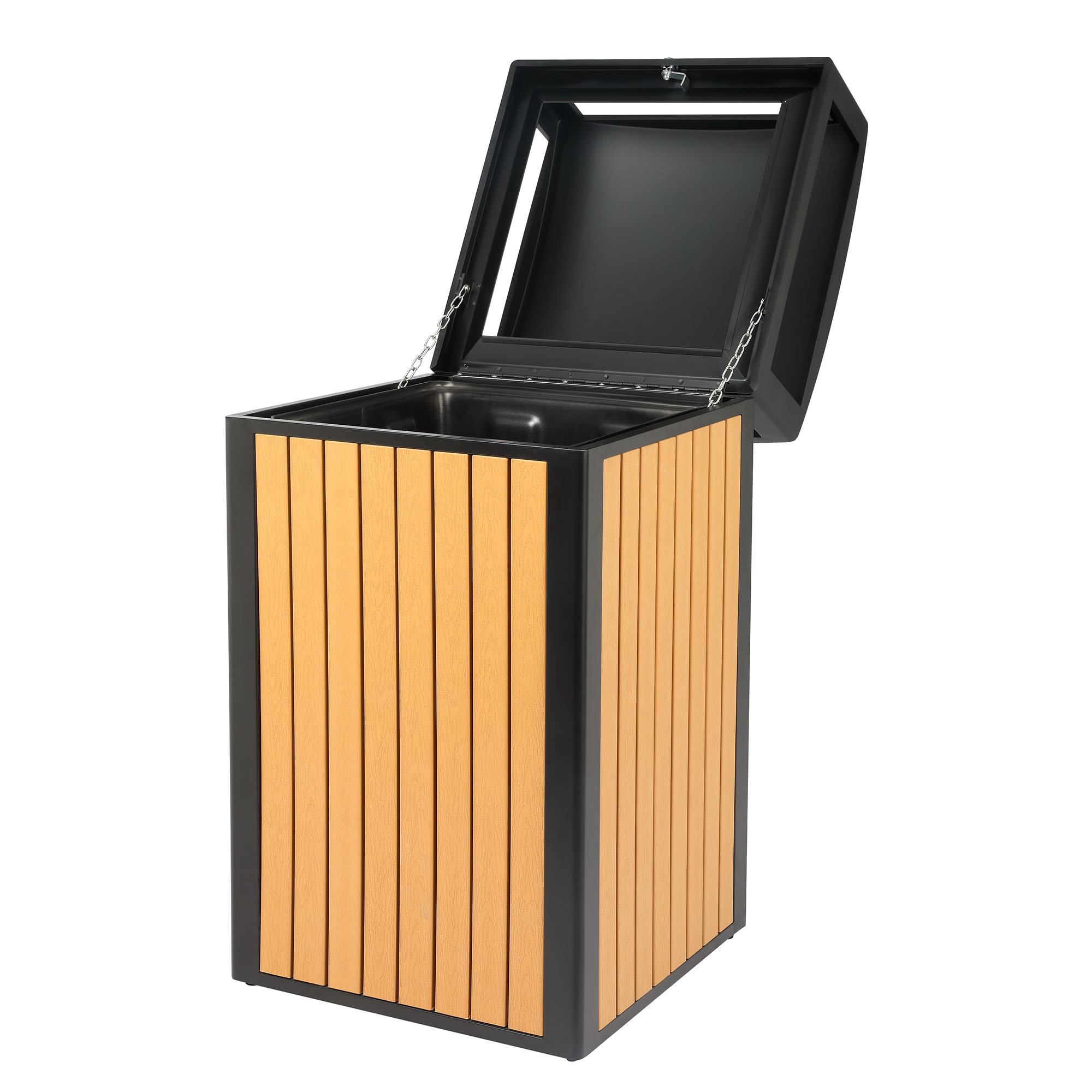 Alpine Industries Slatted 40 Gallon Trash Can | Wayfair