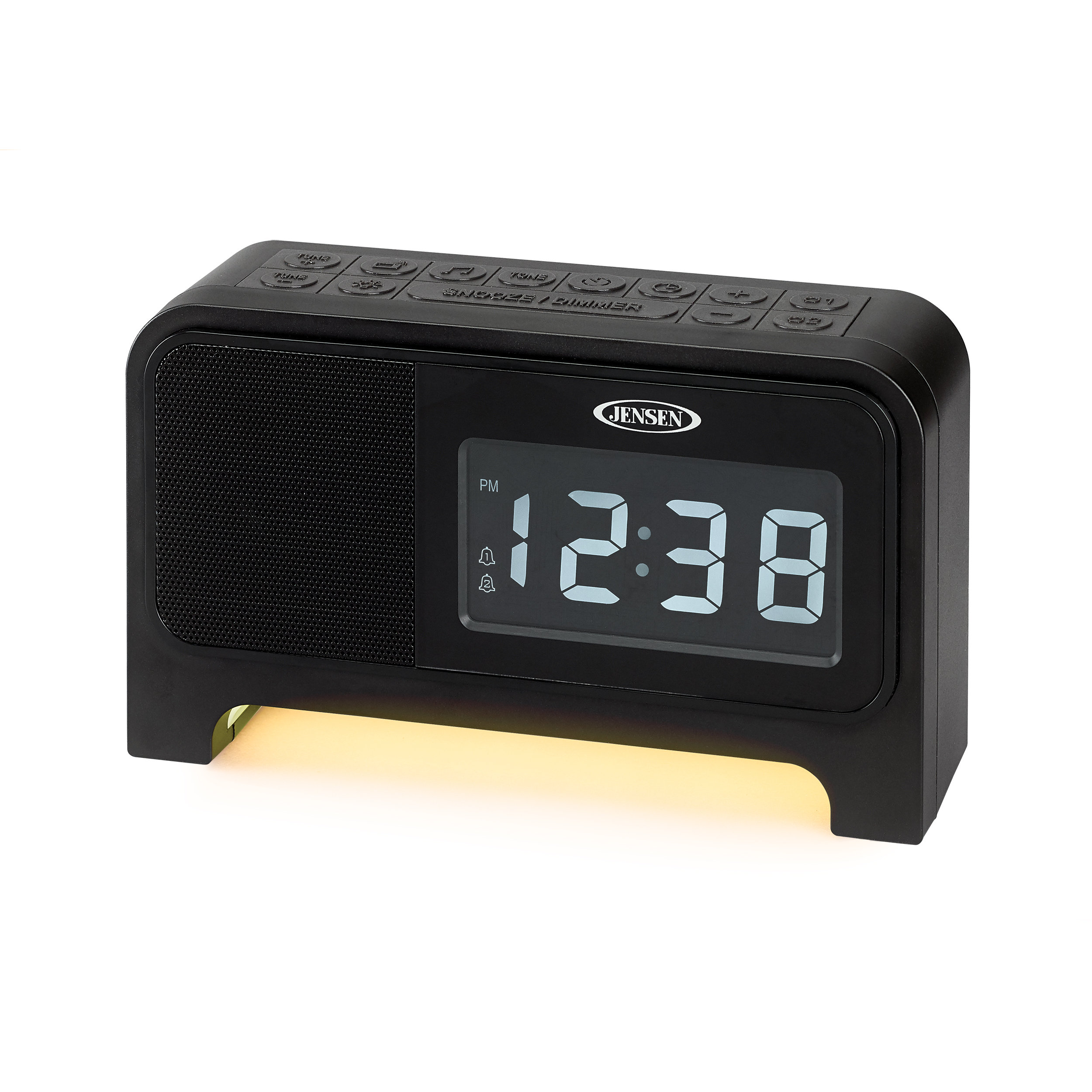 Jensen Modern & Contemporary Digital Electric Alarm Tabletop Clock in ...