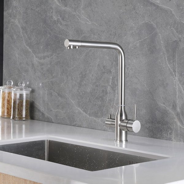Belfry Kitchen Paddock Twin Lever 3 Way Kitchen Faucet | Wayfair.co.uk