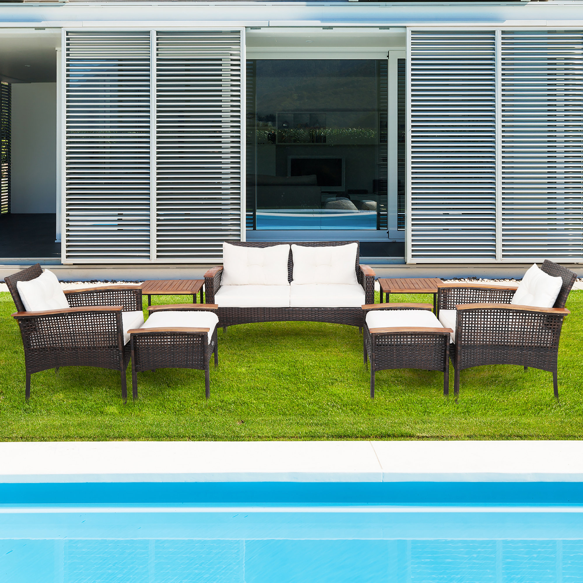 Winston Porter Cortlin 6 - Person Seating Group with Cushions | Wayfair