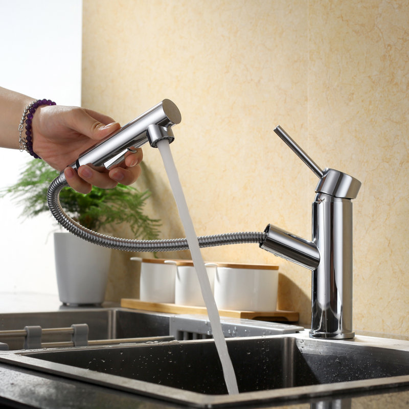Belfry Kitchen Extendable Kitchen Faucet With Shower Wash Faucet With ...